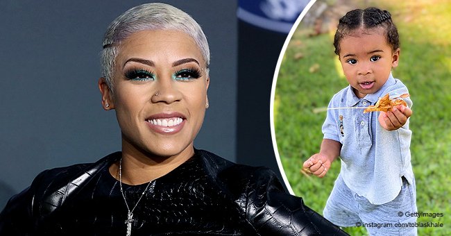 Keyshia Cole's Son Melts Hearts as He Plays with Autumn Leaf in an ...