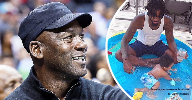 Michael Jordan's Grandson Rakeem Spends Time with Dad by Playing in an ...