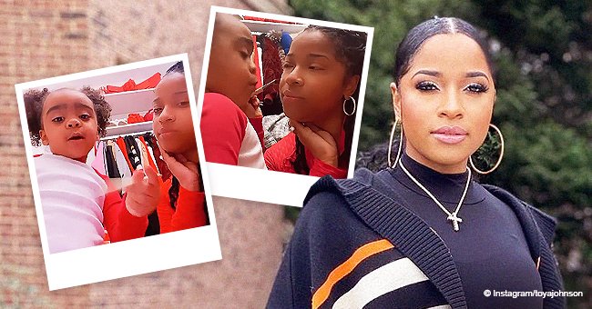 Watch Toya Johnson's Daughter Reign, 3, Do Her Makeup Using a Small ...