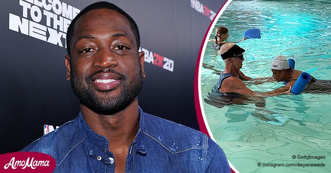 Dwyane Wade Proudly Shows off Mom Jolinda Conquering Her Fear of Swimming