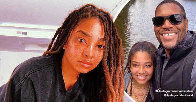 Michael Strahan's Daughter Tanita Dons Printed Black T-Shirt in New ...