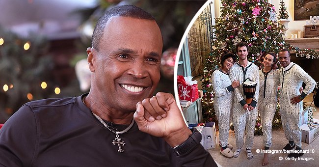 Check Out Sugar Ray Leonard Posing with His Wife of 27 Years & Their 2 ...