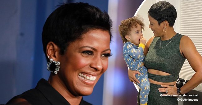 Tamron Hall Carries Son Moses as She Shows off Her Fit Figure in a Gray ...