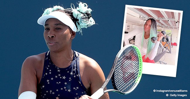 Venus Williams Looks Cool Makeup-Free with Blue Braids during Workout ...