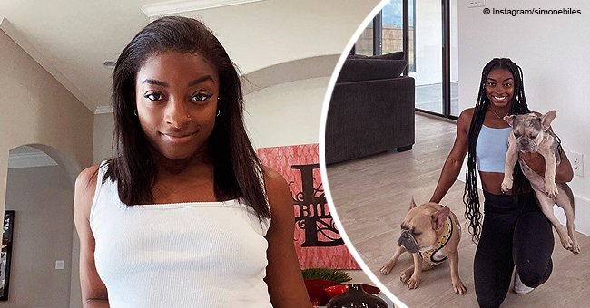 Simone Biles Proudly Smiles with Her Adorable Pet Dogs Lilo and Rambo ...