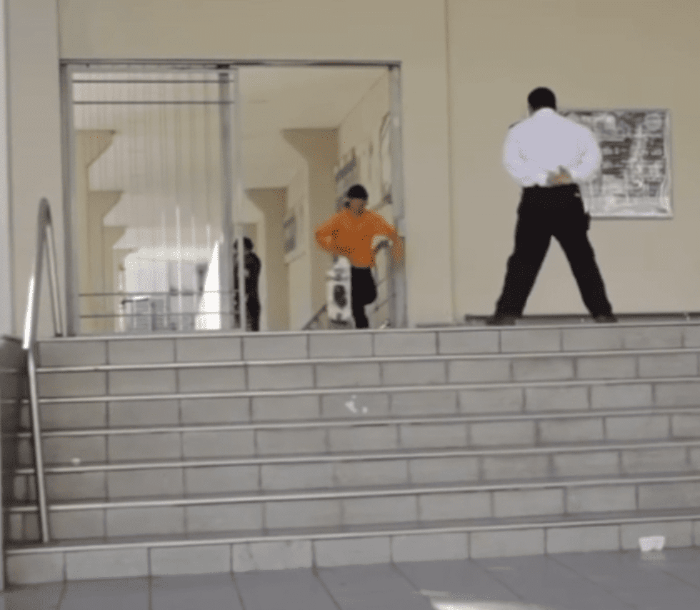Skateboarder Ignores Security Guard's Request And The Man Teaches Him A ...