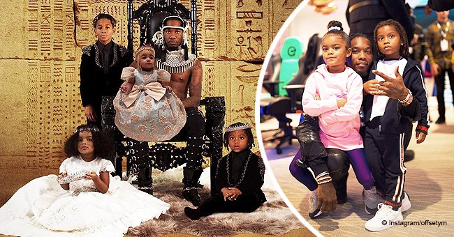 Check Out Offset as He Poses with His Adorable Look-Alike Son and ...