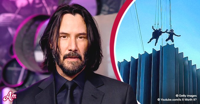 Keanu Reeves or Stunt Double Recorded Jumping from a San Francisco ...