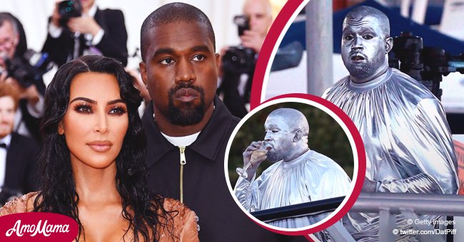 Kanye West Wears Silver Body Paint & Matching Outfit for New Opera ...