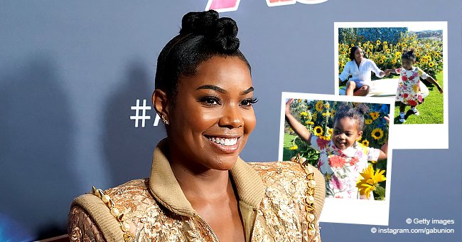 Gabrielle Union's Baby Girl Kaavia Poses with Her Mom among Sunflowers ...