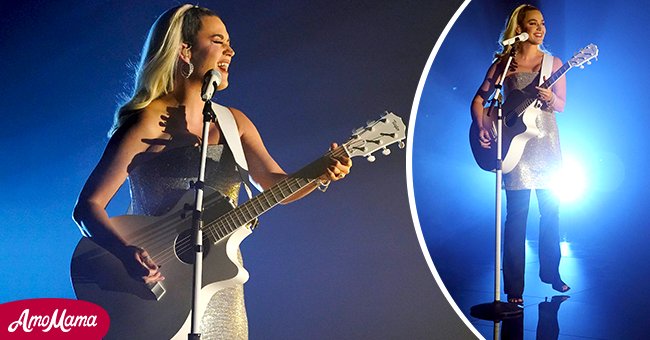 Katy Perry Slays in a Strapless Silver Mini Dress during Captivating ...
