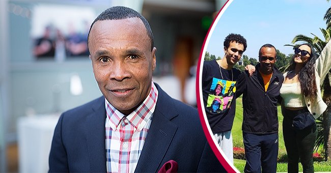 Boxing Icon Sugar Ray Leonard Poses with His Son & Daughter on the ...