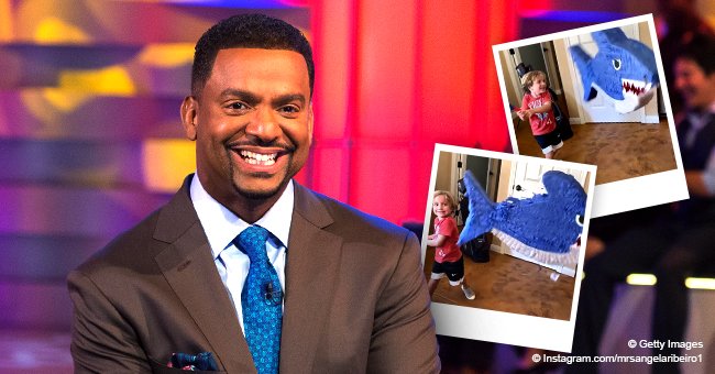 Alfonso Ribeiro's Son Ander Hits Shark Pinata during Quarantine ...