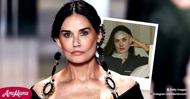 Demi Moore Looks Unrecognizable in a Hydrating Face Mask after Sparking ...