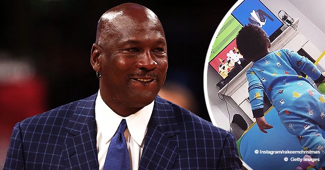 Michael Jordan's Grandson Rakeem Stands on His Own Just 1 Week after ...