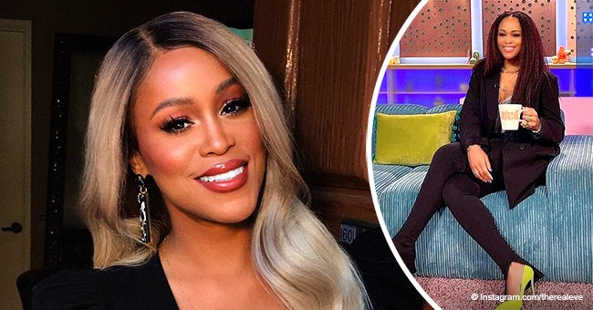 Rapper Eve Bewitches with Burgundy Braids as She Poses in a Suit ...