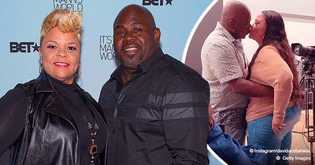 David & Tamela Mann Caught Sharing a Kiss by Their Daughter Tia – See ...