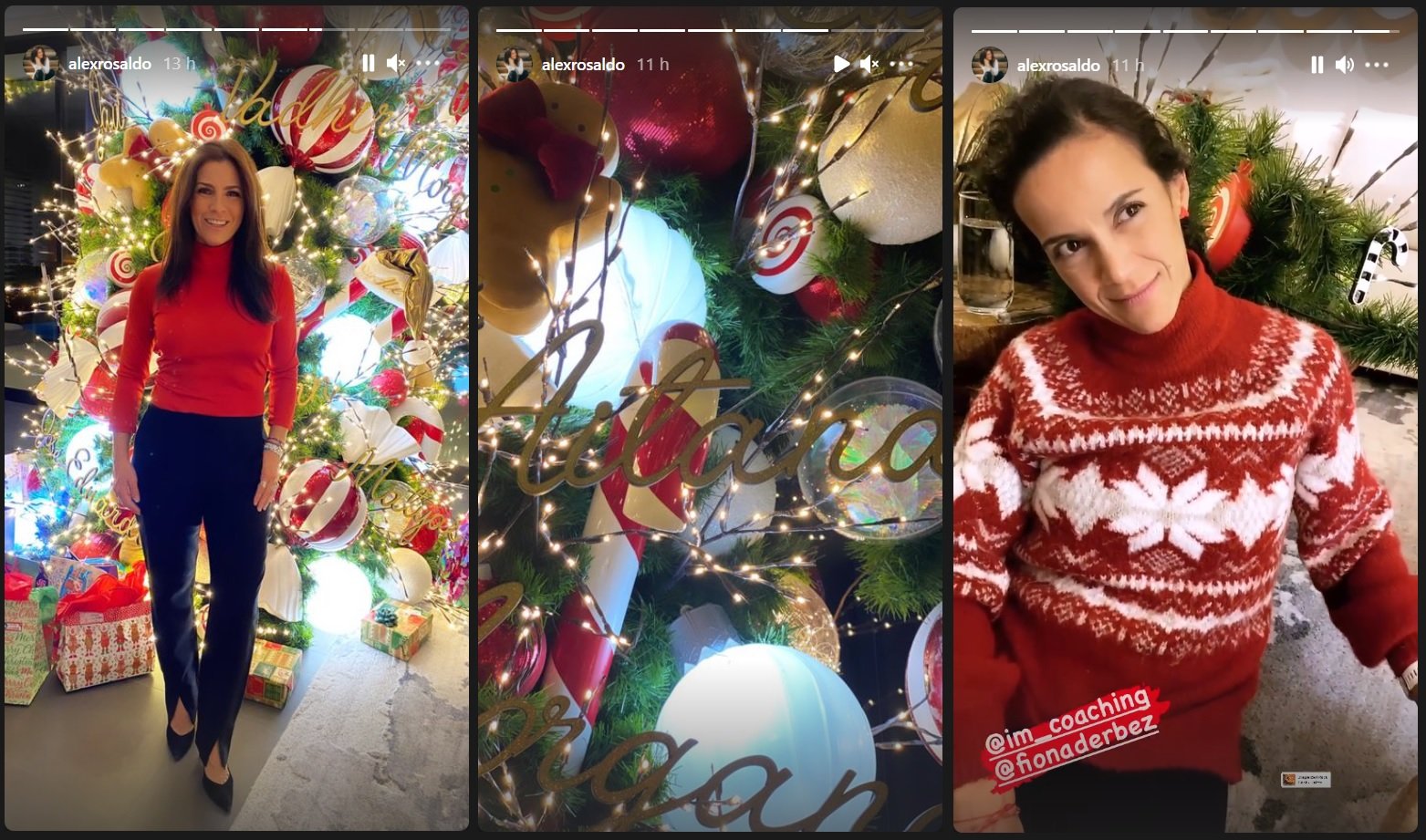 Alessandra Rosaldo compartió fotos de su Navidad especial en familia