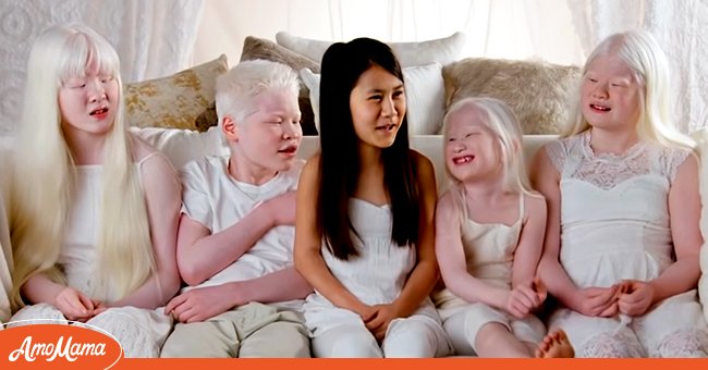 Couple Adopts 4 Kids with Albinism, Ask People to Stop Taking Selfies ...