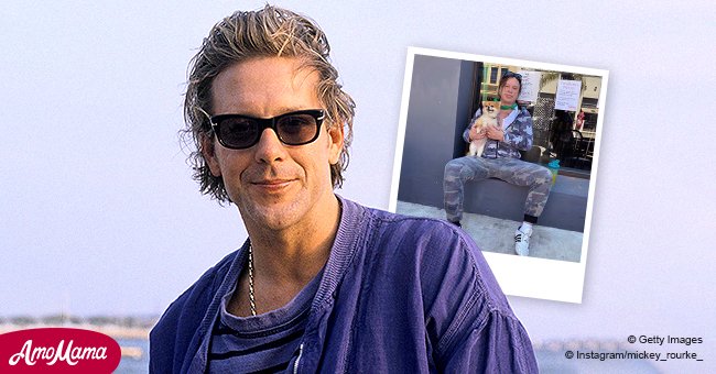 Mickey Rourke Shares Adorable Photos from the Last Day He Babysat a Dog ...