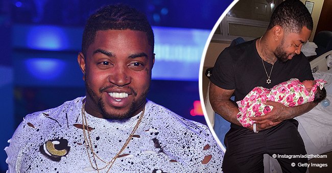 Lil Scrappy Holds His Baby Daughter Xylo Wrapped in a Rose Printed ...