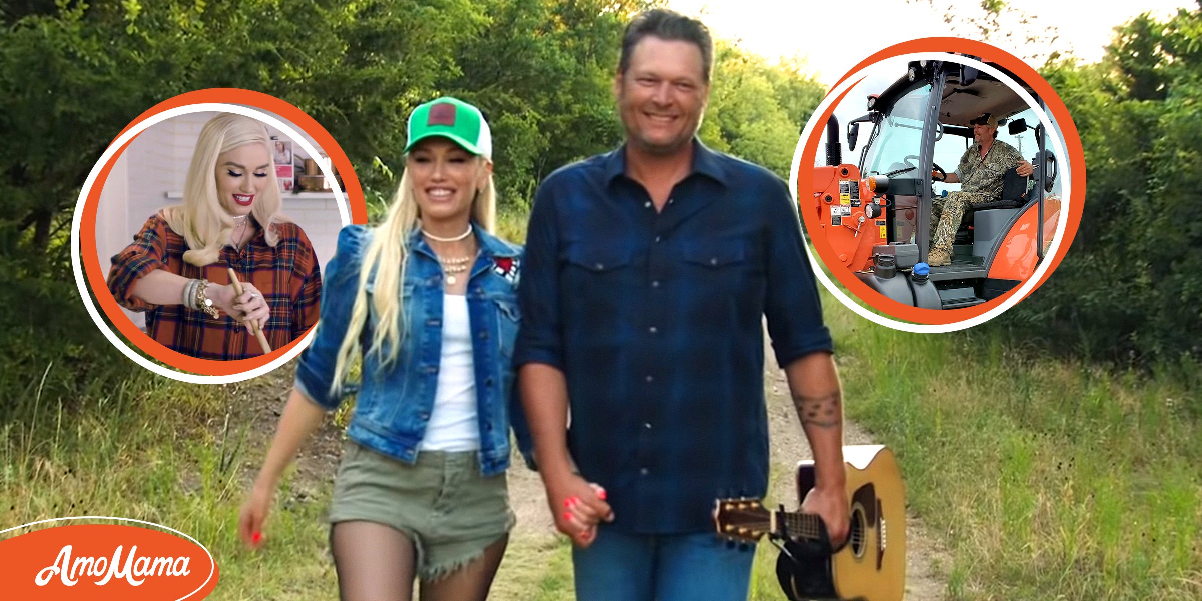 Blake Shelton Plows Field, Gwen Stefani Cooks for Whole Family — They ...