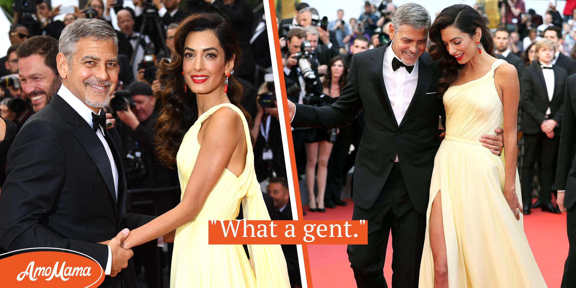George Clooney Is Doting Husband as He Rushes to Fix Wife Amal's Dress ...