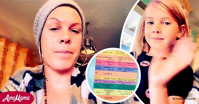Pink Shares Family Schedule to Help Fellow Parents Who Are Home with ...