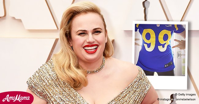 Rebel Wilson Shows off Her Hourglass Figure in a Blue & Yellow Rams ...