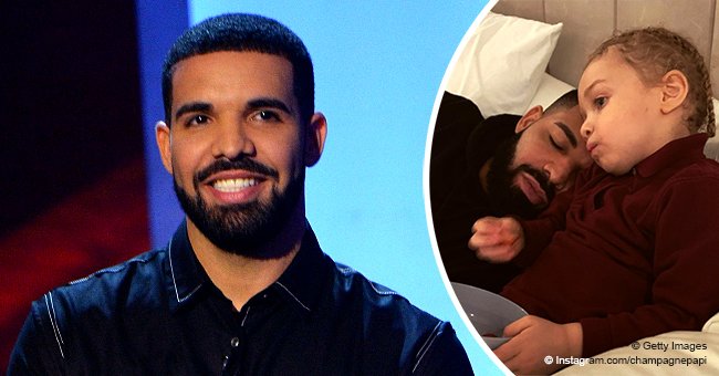 Drake Snuggles with Look-Alike Son Adonis in a Rare Father-and-Son Snap ...