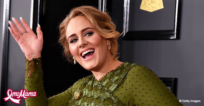 Adele Rocks Denim Outfit with a Black Face Mask as She Reads Her Script ...