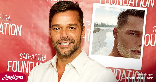 Ricky Martin, 49, Debuts a Bleached Beard in a Selfie on the Beach ...