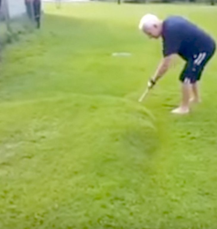 Man pops giant lawn bubble in his backyard and the footage immediately ...