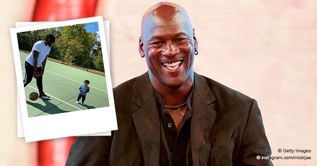 Michael Jordan's Daughter's Fiancé Teaches Their Son to Play Basketball ...