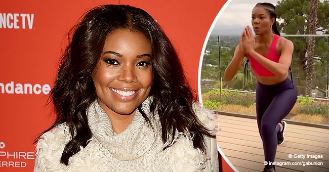Gabrielle Union Flaunts Fit Figure in Top & Tight Leggings during ...