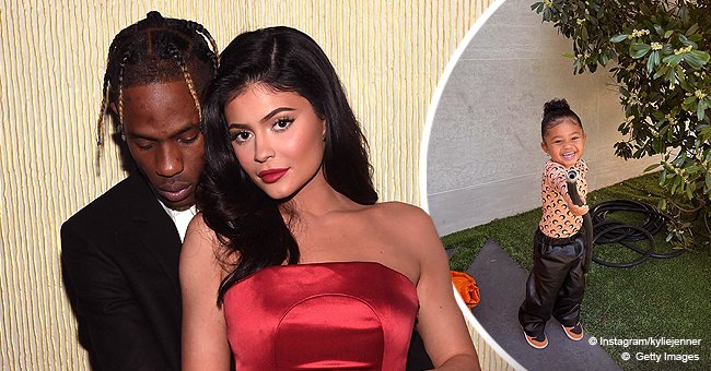 Kylie Jenner & Travis Scott's Daughter Stormi Rocks Faux Leather Pants ...