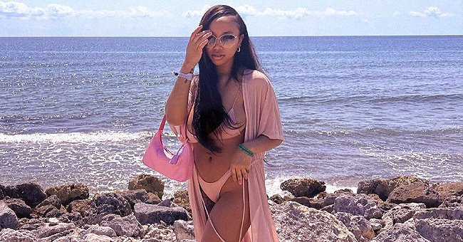 Tiny Harris' Daughter Zonnique Shows Her Leg Tattoo in Shorts Paired with an Off-Shoulder Top