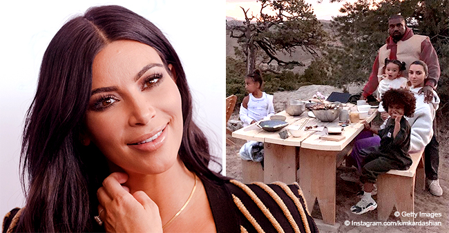 KKW Beauty Mogul Kim Kardashian Shares Pic of Kanye West & Their Kids ...